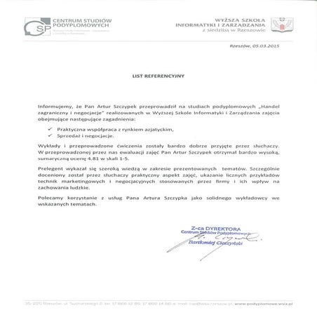 referencje wsiz2 | PDF