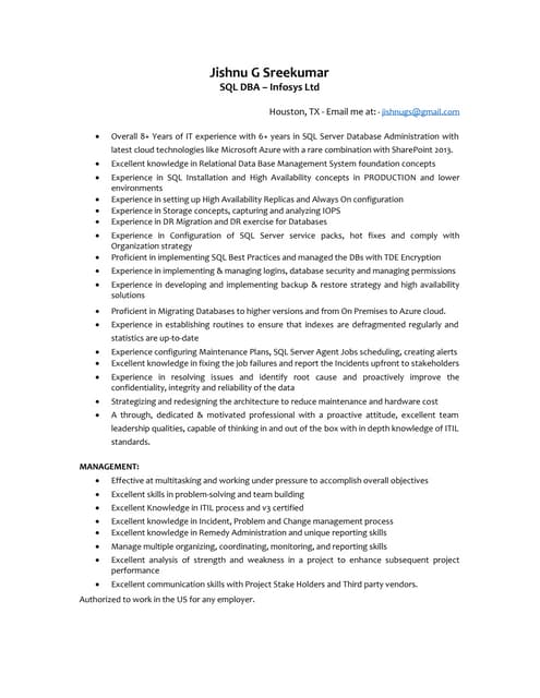 Resume atta s rao ETO | DOC | Business | Business and Finance