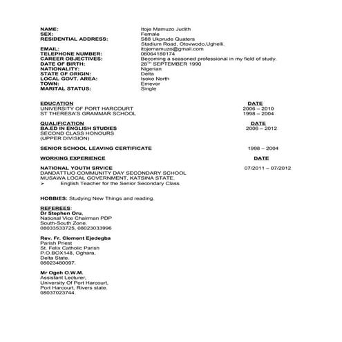 ITOJE MAMUZO JUDITH CV1 (1) | DOC