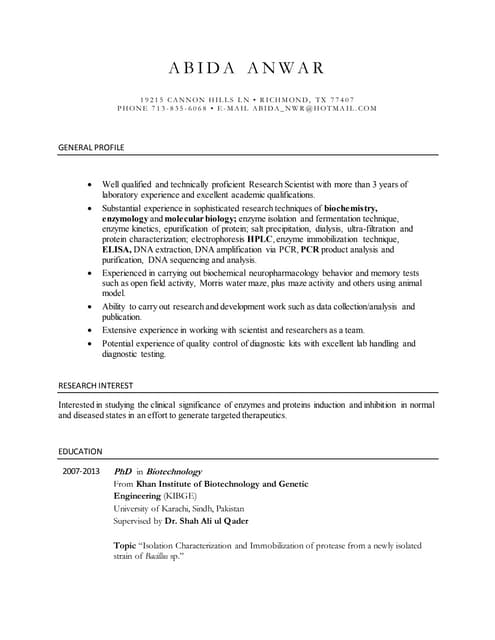 Mehreen Khans New Resume | DOC