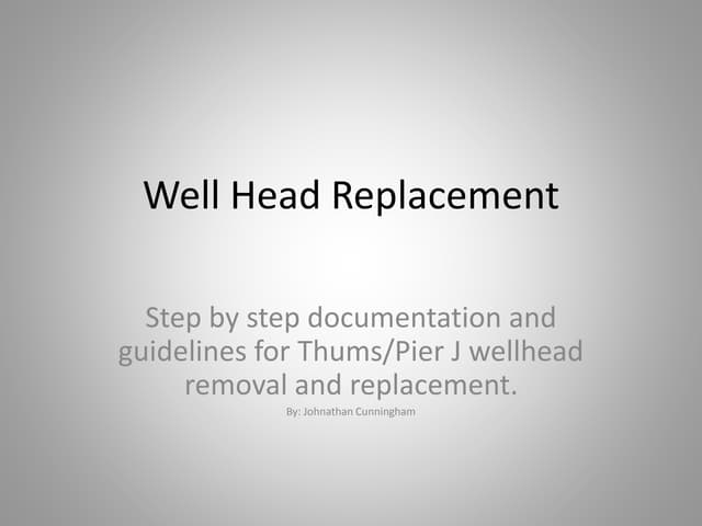 Installation procedures of wellhead | PDF