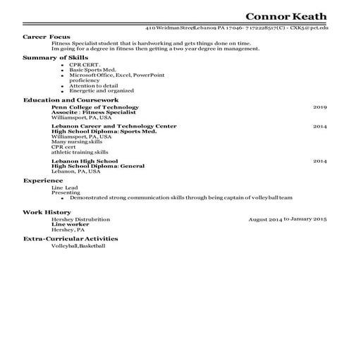 Connor Keath Resume | DOCX