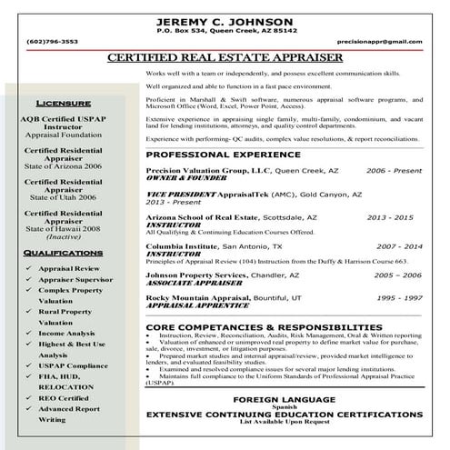 Appraisal Resume16 | PDF