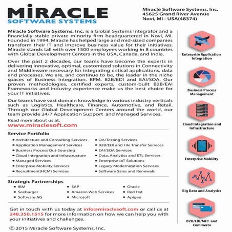 About Miracle Software Systems | PDF