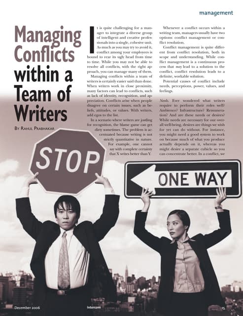 Conflict Management | PPTX