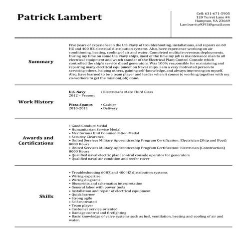 resume final draft | PDF