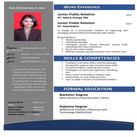 CV-Putu Gita Febriani | PDF