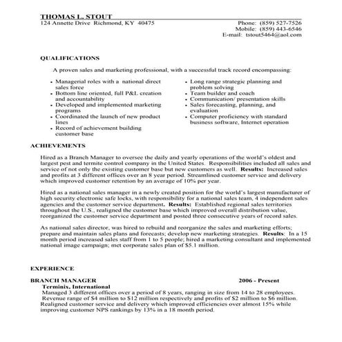 Resume For Marc Burnett2[1] | DOC