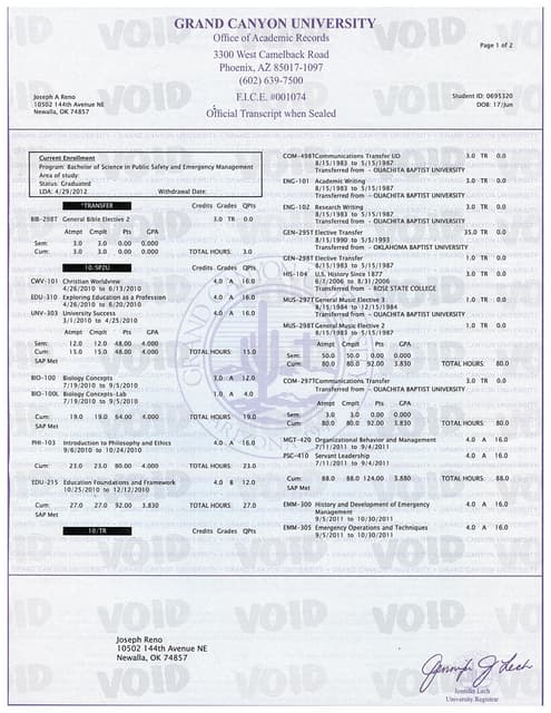 CTU Transcript | PDF