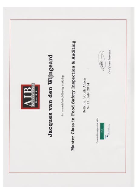 AIB International Certificate- Labeling of FDA Regulated Foods | PDF ...