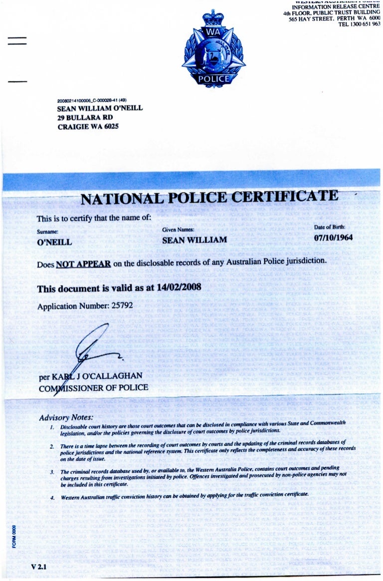 National Police Certificate 2008 national-police-certificate-2008