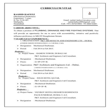 CV_ BIM Revit Mep Modeler & Draftsman | DOCX
