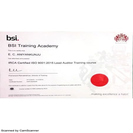 BSI CERTIFICATE-ISO | PDF
