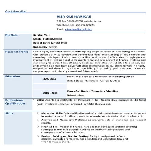 Bridget CV 2016 updated | DOCX