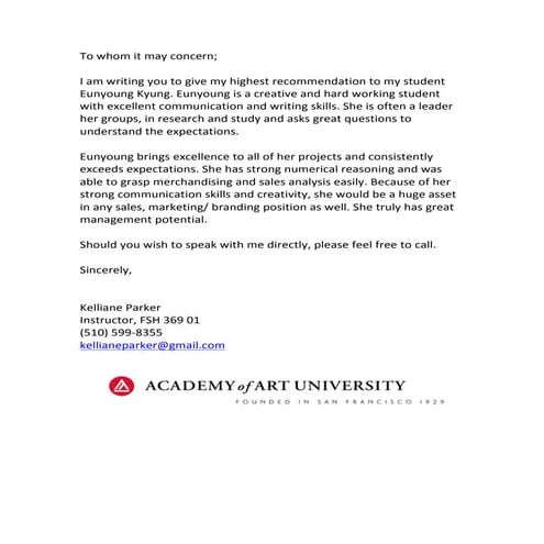Letter of recommendation | PDF