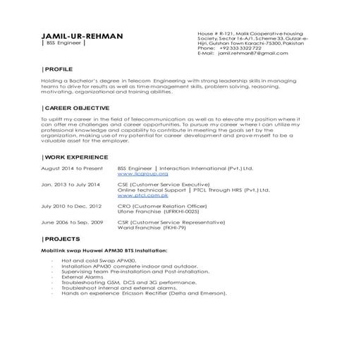 JAMIL-RESUME | PDF