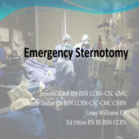 Emergency Sternotomy take 3 | PDF