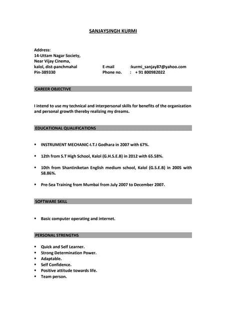 tanushree chatterjee cv | PDF