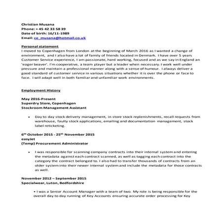 Chris CV main | DOCX