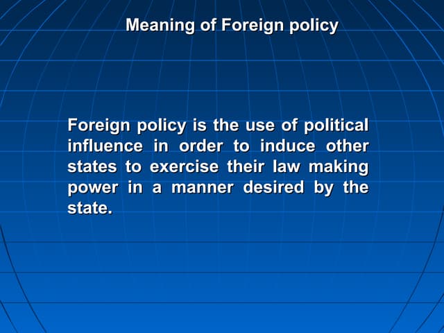 Foreign Policy Of Pakistan | PPTX