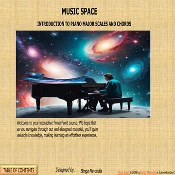 Music Space slides developed to be interactive. | PPT