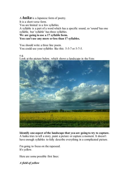 Haiku poetry tutorial | PPT