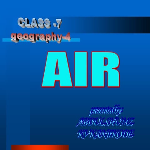 Class 6 science chapter 15 air around us | PPTX