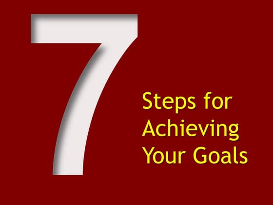 How to set and achieve goals | PPT