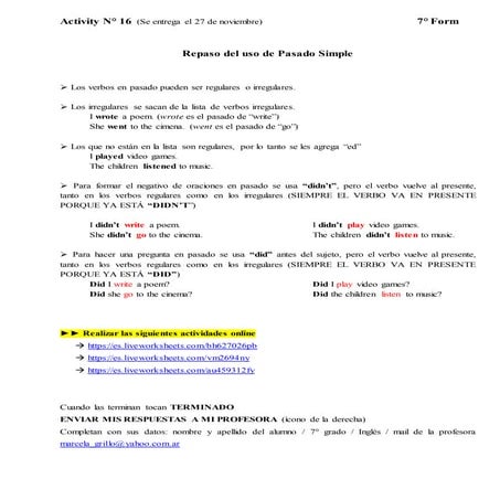 7 grado activity 16 | DOCX