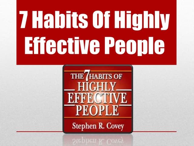 The 7 Habits of Highly Effective People Book Exploration by Laurie ...