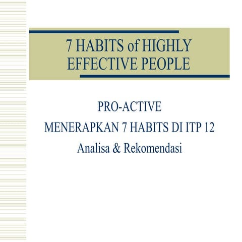 7 habits of highly effective people | PPT