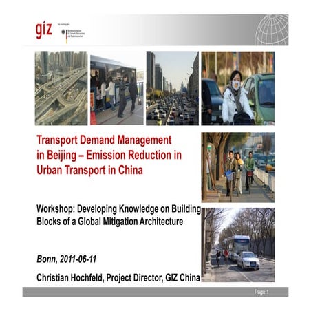 Transport Demand Management in Beijing - Emission Reduction in Urban ...