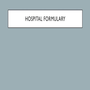 HOSPITAL FORMULARY.pptx seventh semester | PPTX