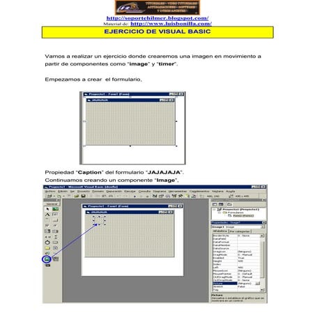 ejercicio visual basic 7 imagenes e iconos en movimiento | PDF