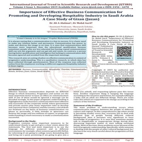 Importance of Effective Business Communication for Promoting and ...