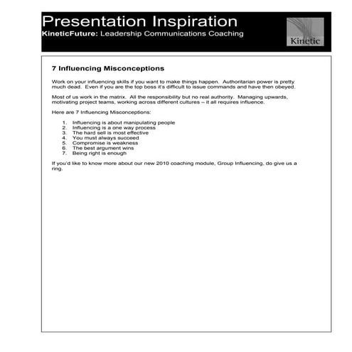 7 Influencing Misconceptions | DOC