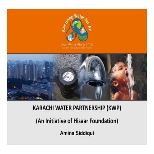 Karachi Water Partnership (KWP). An Initiative of Hisaar Foundation | PDF