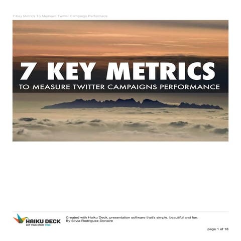 7 key metrics to measure twitter campaign performace | PPT