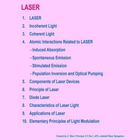 Laser notes pdf | PDF