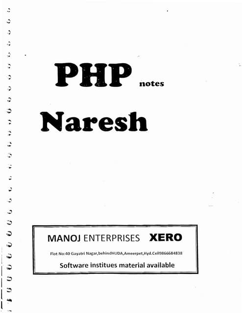 Php naresh technologies | PDF Php naresh technologies | PDF