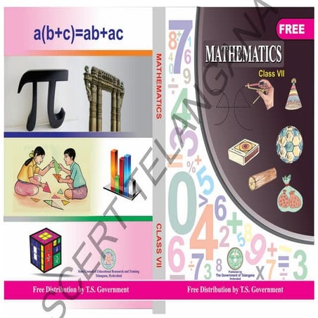 Mathematics 7th class English medium text book | PDF