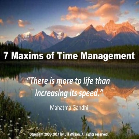 7 Maxims of Time Management | PPT