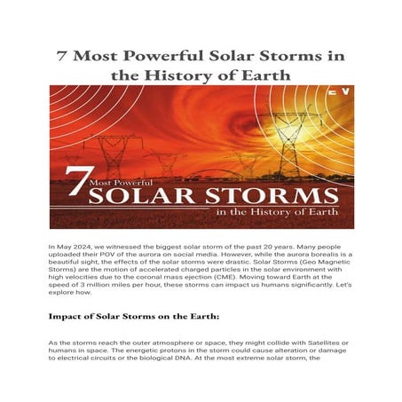 Solar storms | PDF