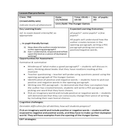 The Hunger Games L3 | PDF