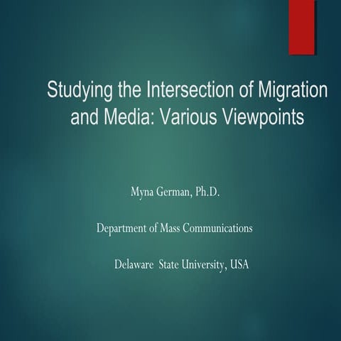 How media and social scientists present migration | PPT