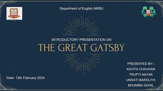 The great gatsby | PPTX