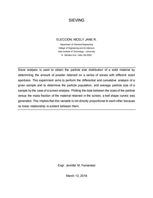Understanding sieve analysis of sand | PDF