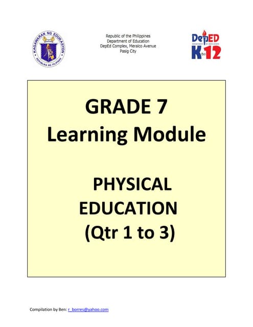 Physical Education and Health 11 - Introduction | PDF