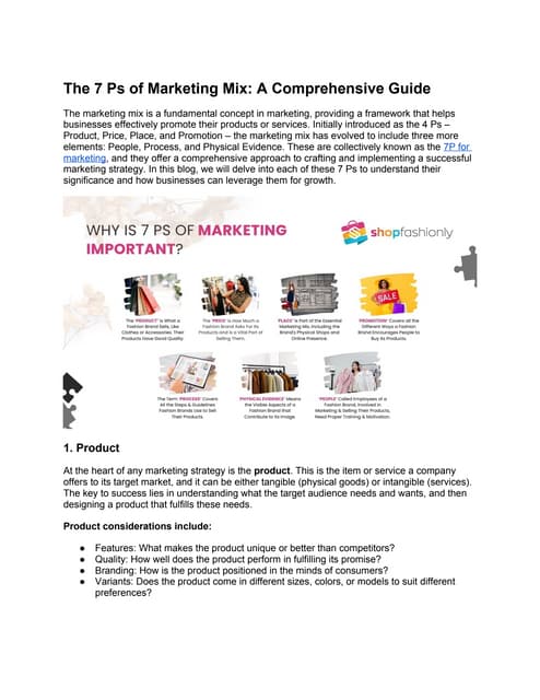 7ps of marketing ppt | PPT