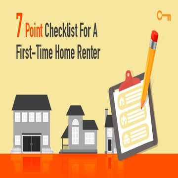 7 Point Checklist For A First Time Home Renter | PPT